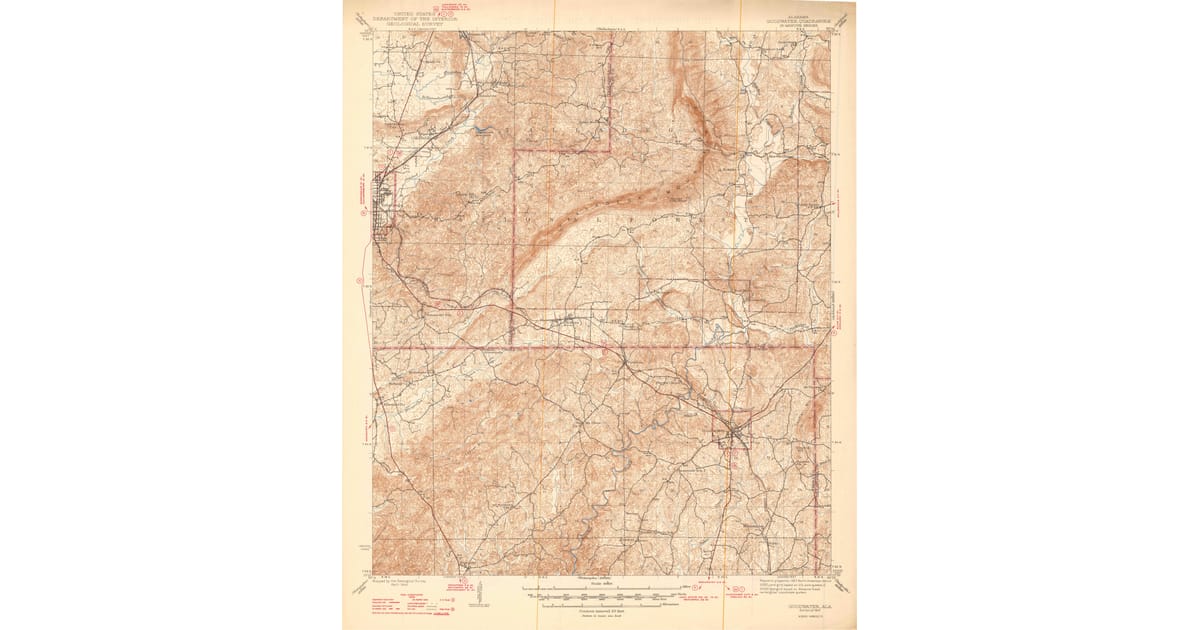 1944 Map of Goodwater, AL — High-Res | Pastmaps