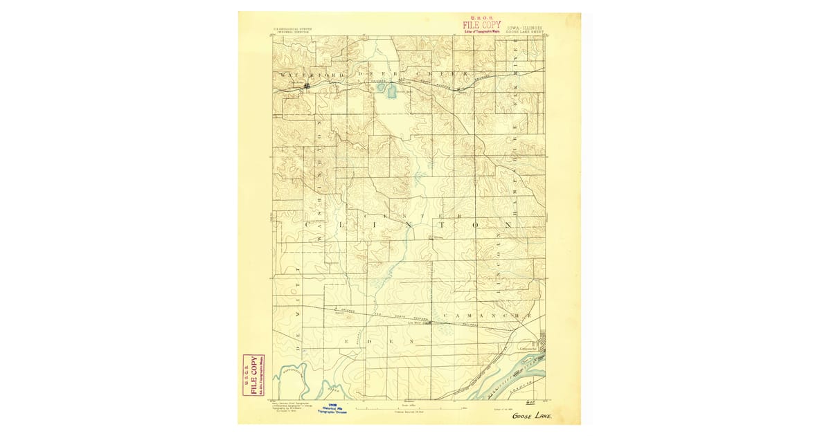 1894 Map of Goose Lake, IA — High-Res | Pastmaps