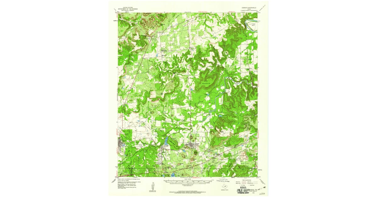 1959 Map of Gordon, TX — High-Res | Pastmaps