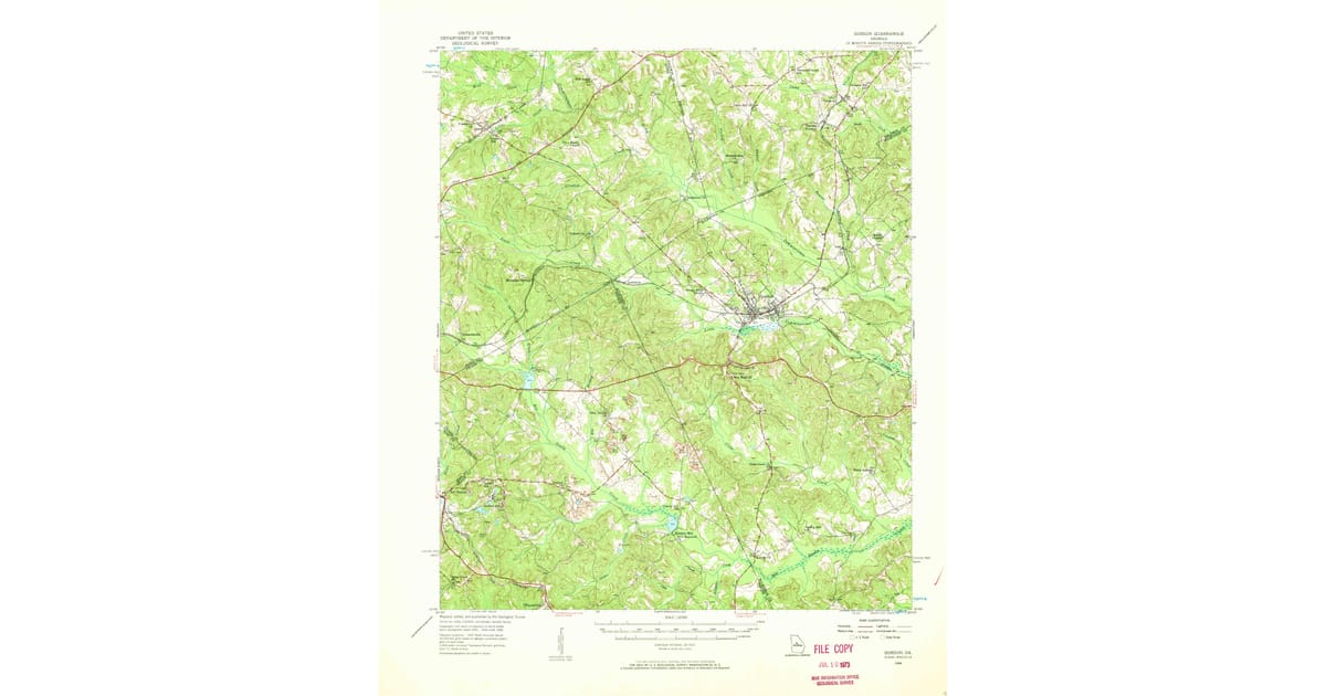 Old Maps of Pancras, GA for Academic Research | Pastmaps