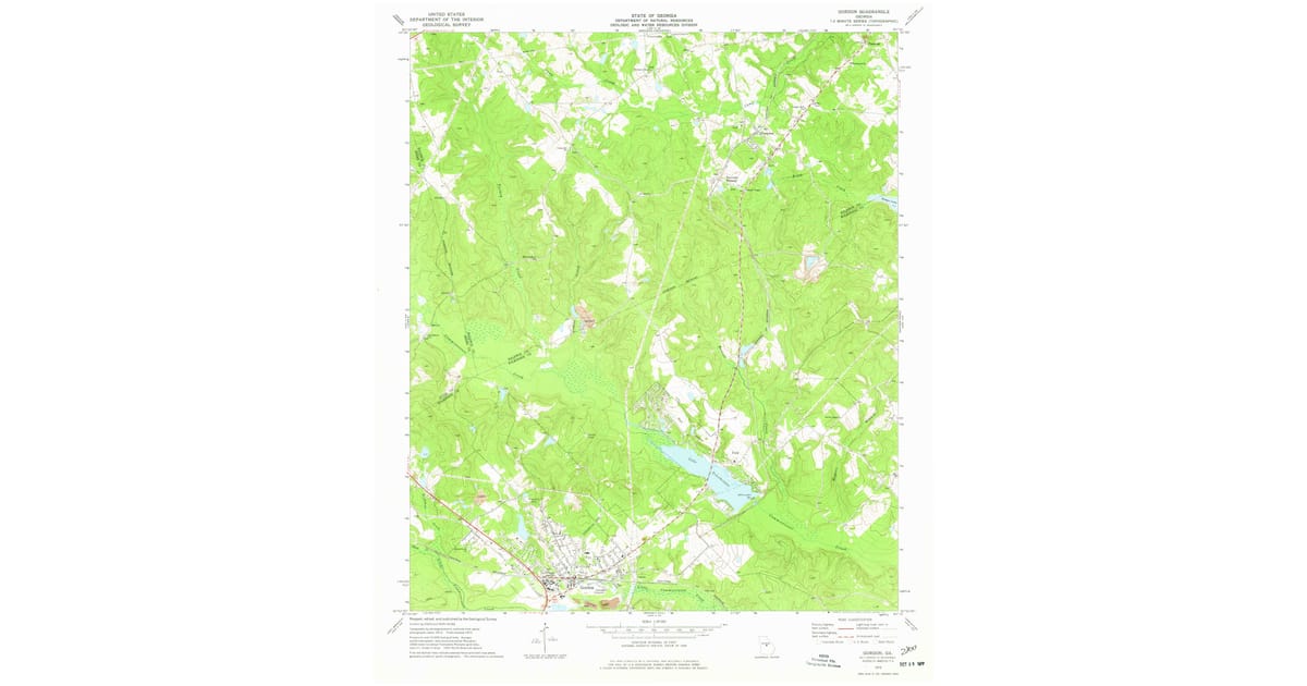 1973 Map of Gordon, GA — High-Res | Pastmaps