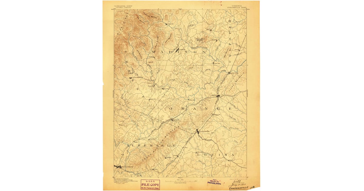 Old Maps of Ruckersville, VA for Hiking & Exploration | Pastmaps