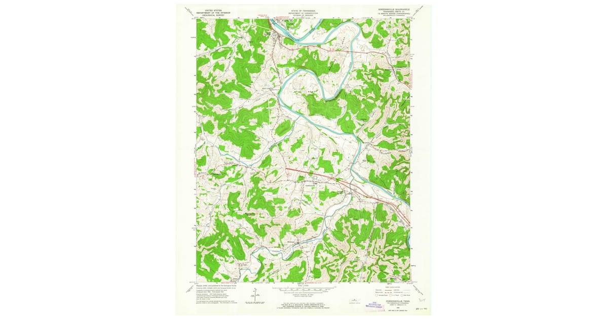 1960s Maps of Old Middleton, TN | Pastmaps