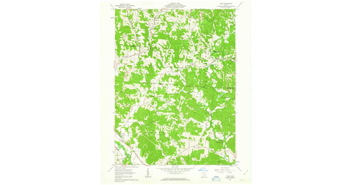 1961 Map of Gore, Hocking County, OH — High-Res | Pastmaps