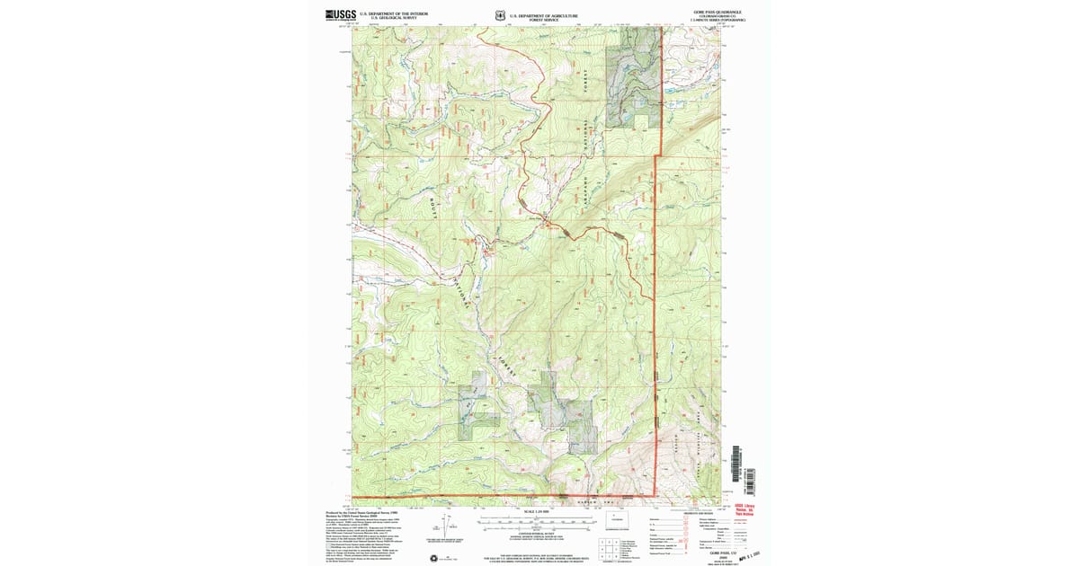 2000 Map of Gore Pass, Grand County, CO — High-Res | Pastmaps