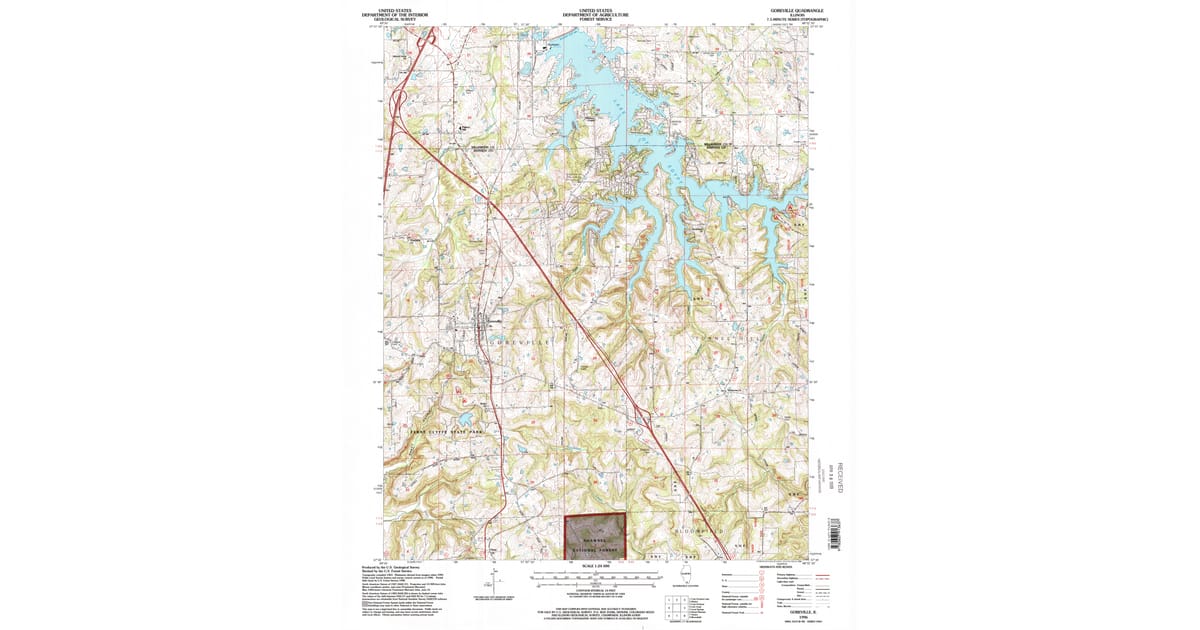 1996 Map of Goreville, IL — High-Res | Pastmaps