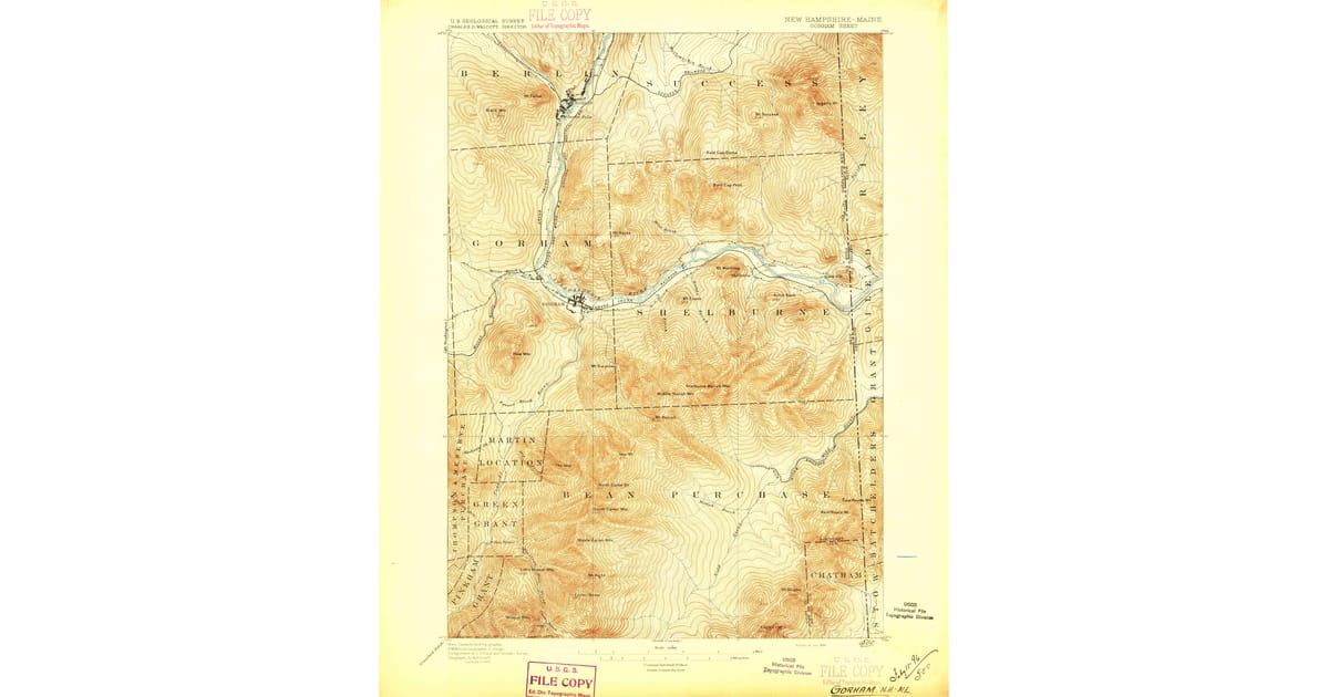 1896 Map of Gorham, Coos County, NH — High-Res | Pastmaps