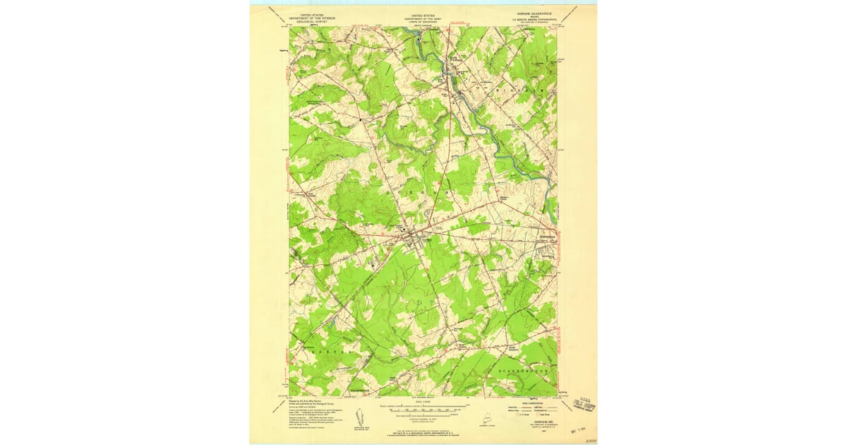 1957 Map of Gorham, Cumberland County, ME — High-Res | Pastmaps