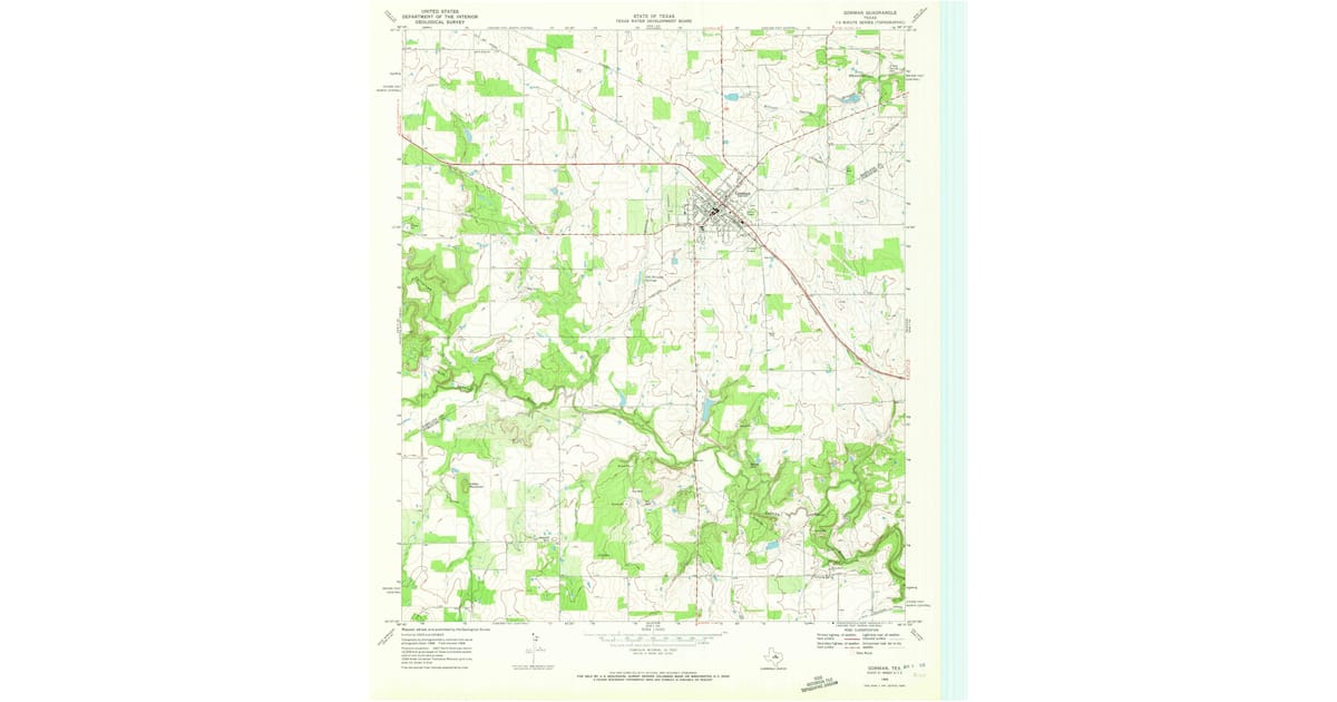 1960s Maps of Gorman, TX | Pastmaps