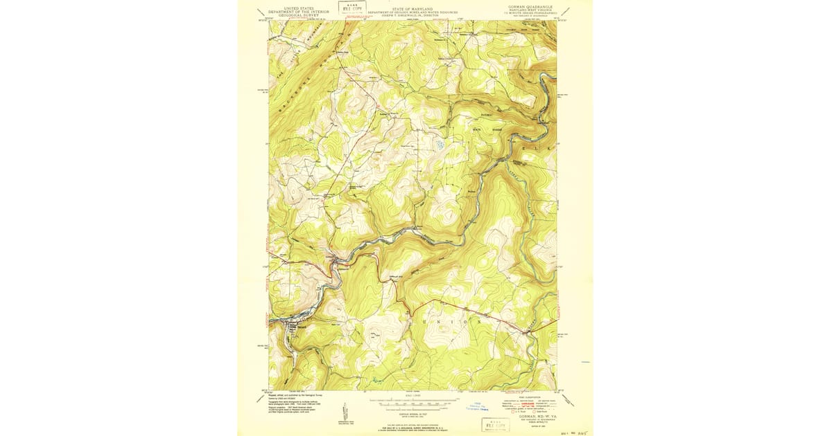 1950s Maps of West Virginia | Pastmaps