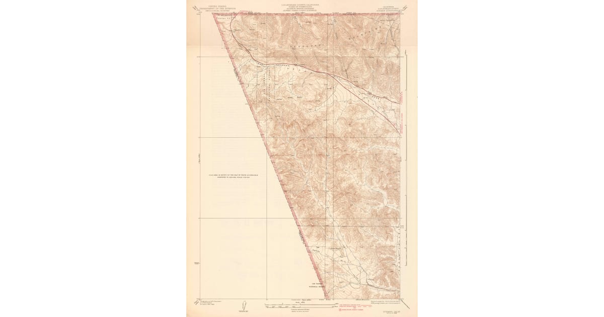 1938 Map of Gorman, Los Angeles County, CA — High-Res | Pastmaps