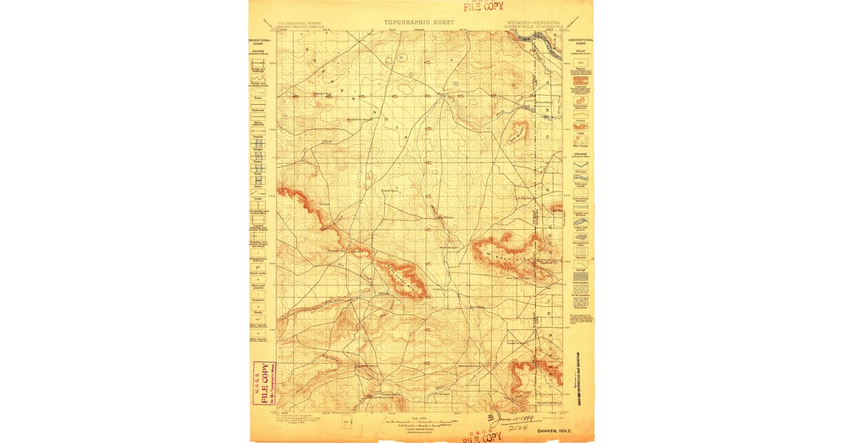 1899 Map of Goshen Hole, Goshen County, WY — High-Res | Pastmaps