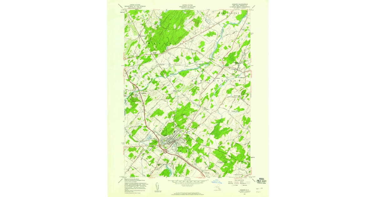 1957 Map of Goshen, Orange County, NY — High-Res | Pastmaps