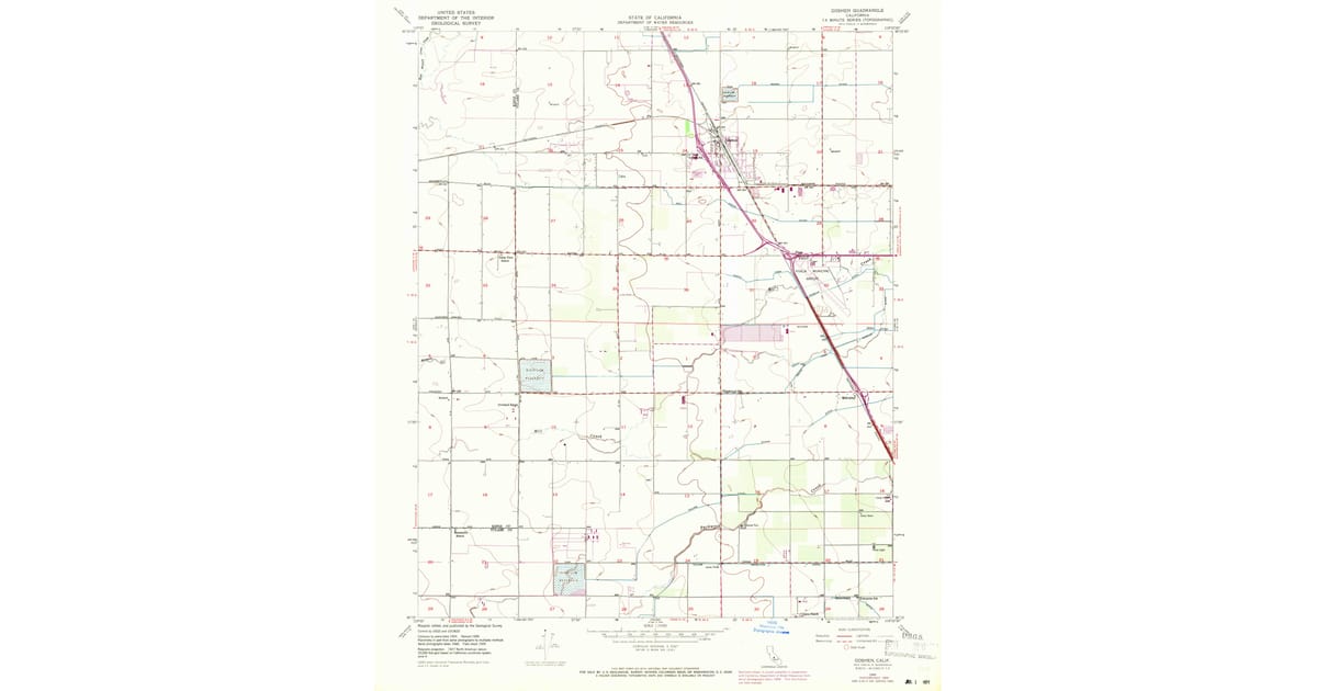 1949 Map of Goshen, CA — High-Res | Pastmaps