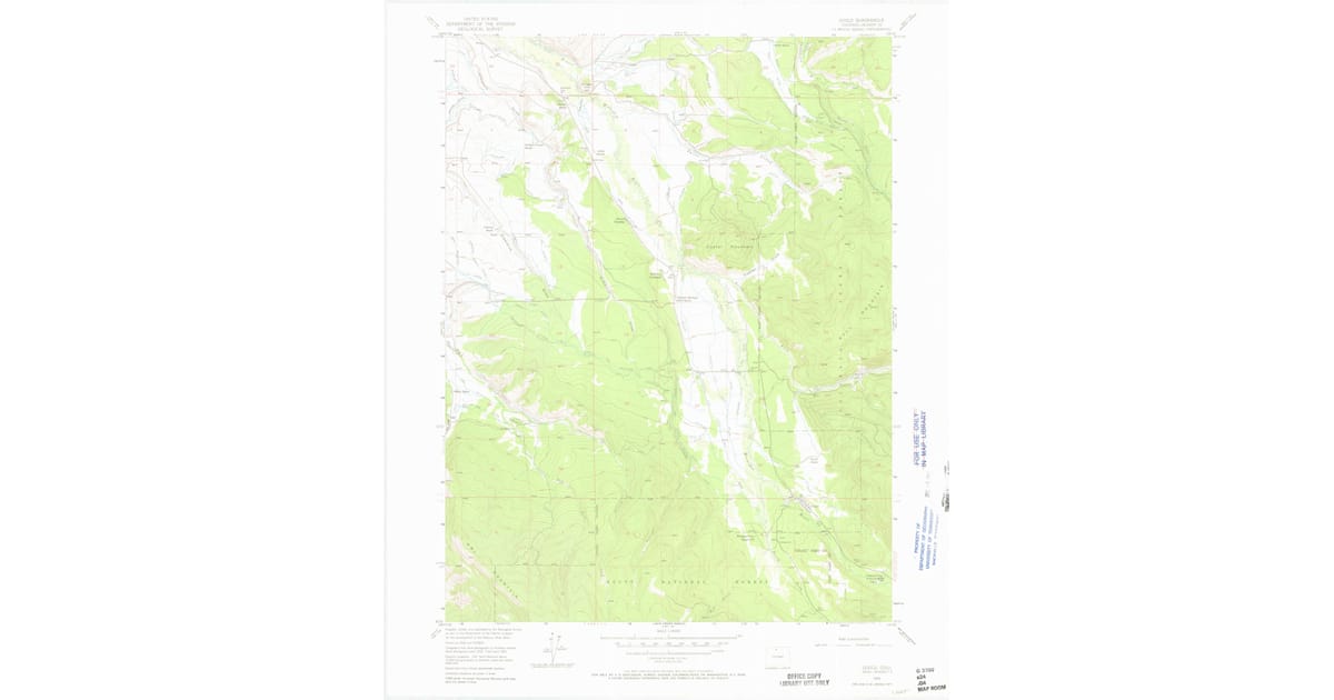 1955 Map of Gould, Jackson County, CO — High-Res, 1971 Print | Pastmaps