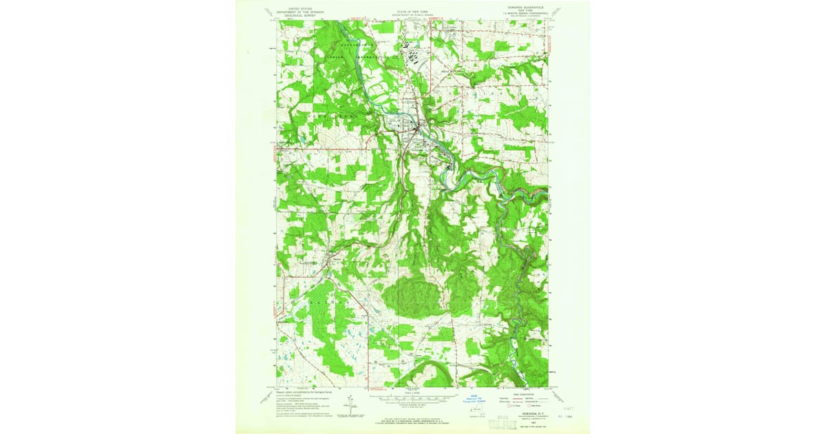 1963 Map of Gowanda, NY — High-Res | Pastmaps