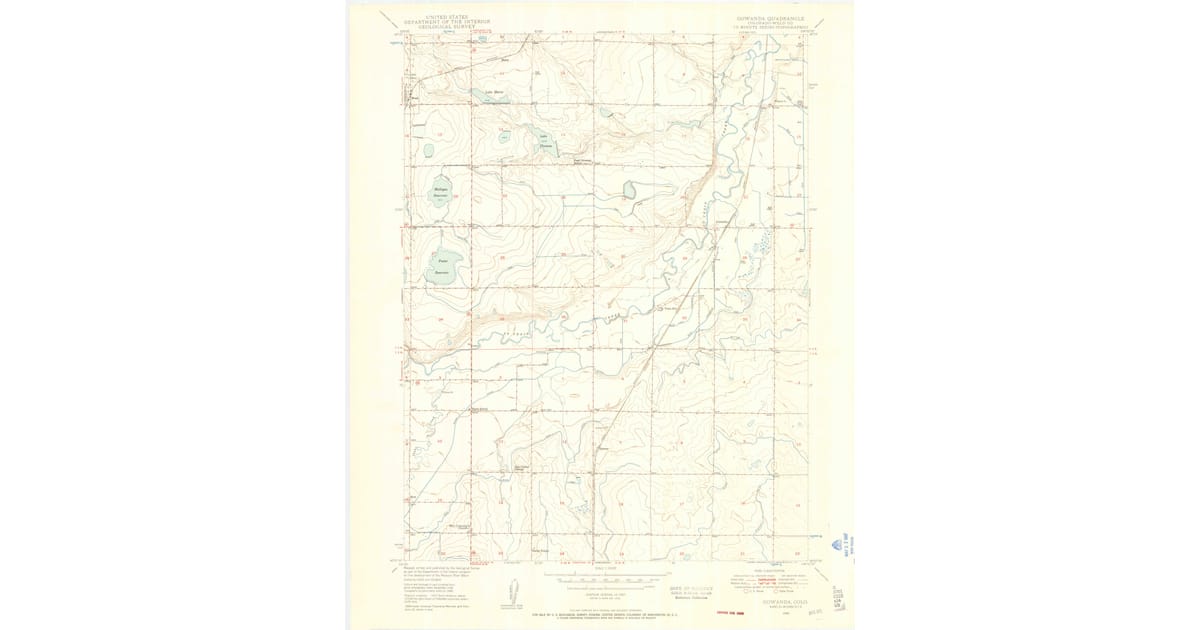 1949 Map of Gowanda, Weld County, CO — High-Res | Pastmaps