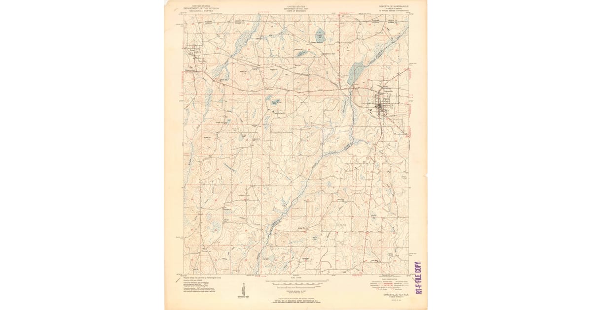 1951 Map of Graceville, FL — High-Res | Pastmaps