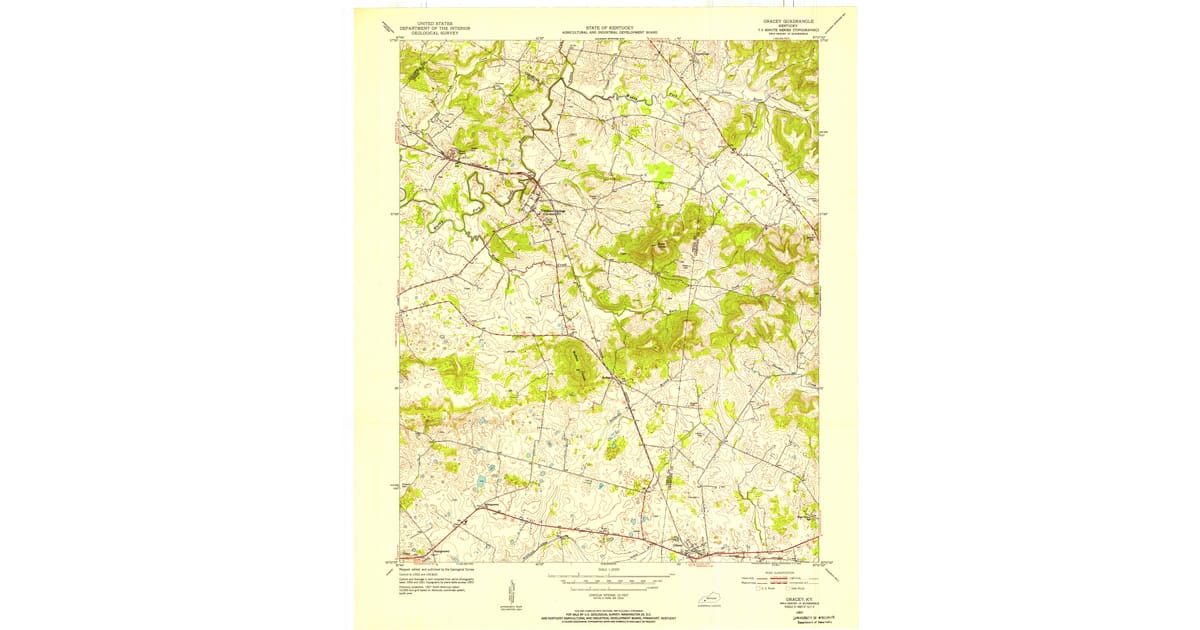 Old Maps of Cerulean, KY for Hiking & Exploration | Pastmaps