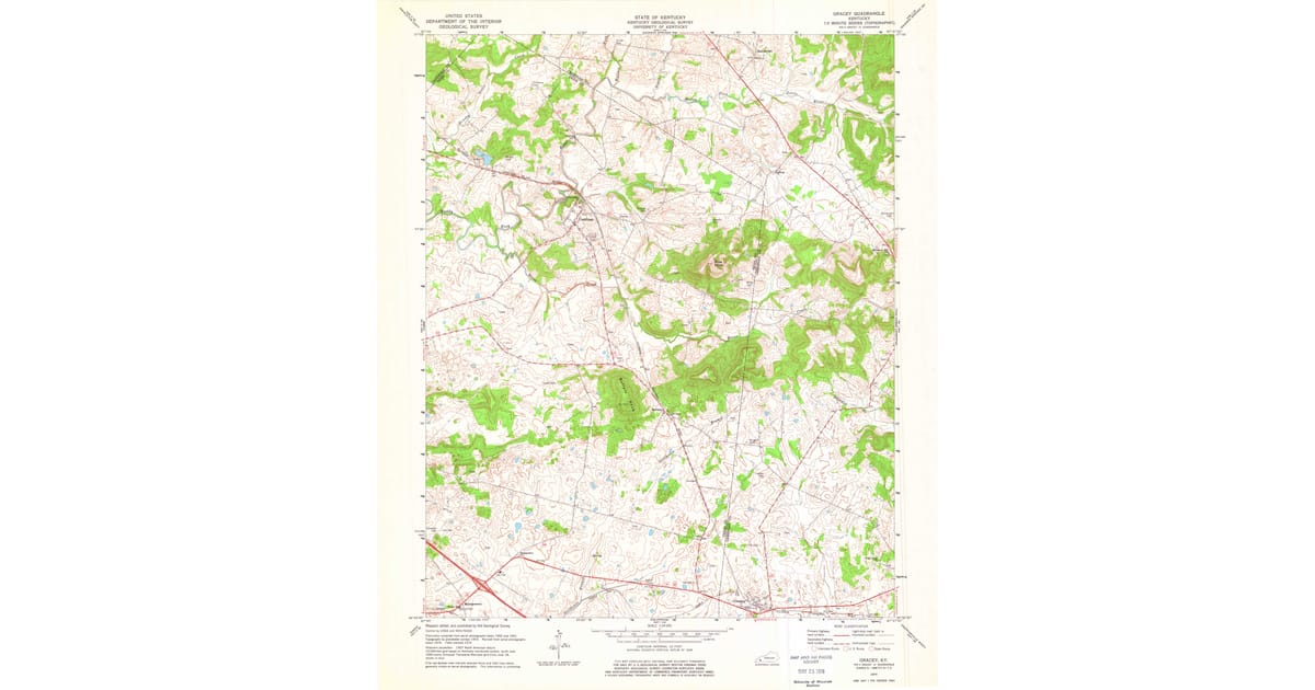 1974 Map of Gracey, KY — High-Res | Pastmaps