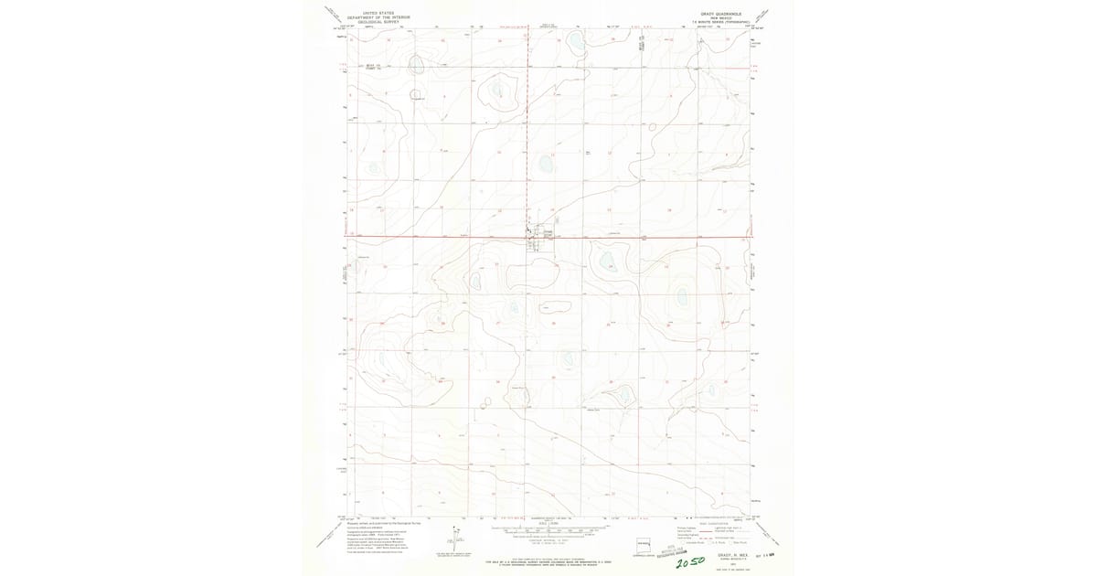1971 Map of Grady, NM — High-Res | Pastmaps