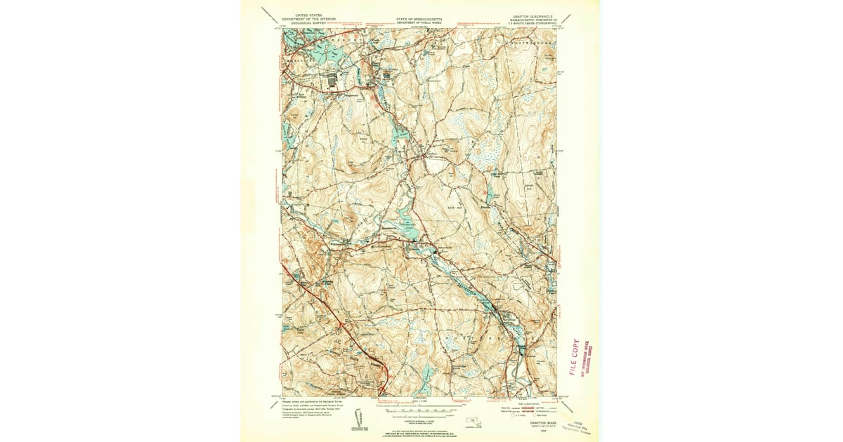1950s Maps of Millbury Junction, Millbury | Pastmaps