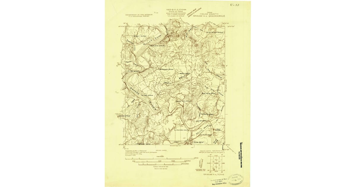 1925 Map of Graham 4-c, Young County, TX — High-Res | Pastmaps