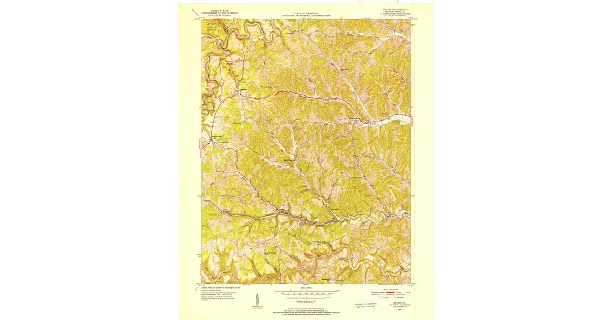 1950 Map of Grahn, Carter County, KY — High-Res | Pastmaps