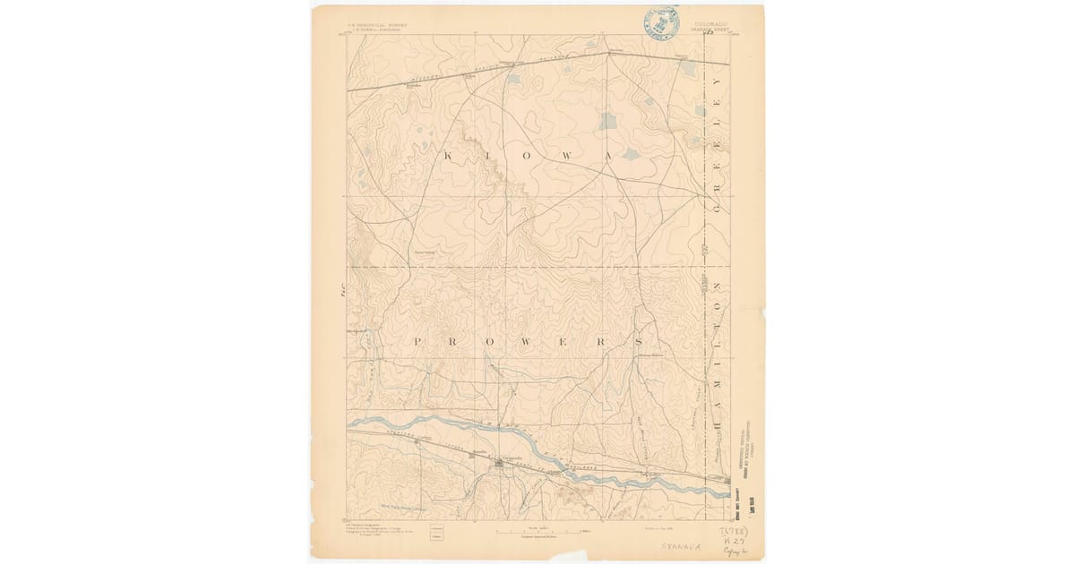 1892 Map of Granada, CO — High-Res | Pastmaps