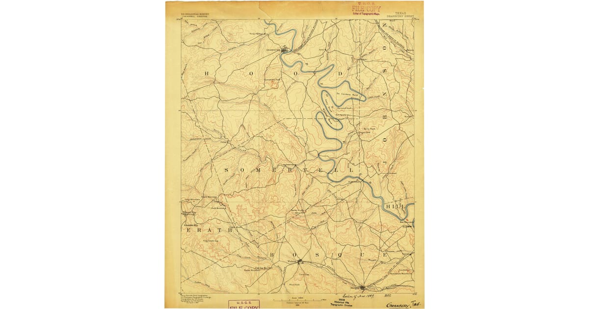 Old Maps of Cresson, TX for Hiking & Exploration | Pastmaps