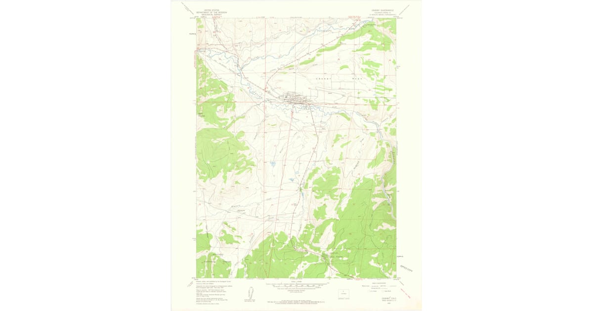 1957 Map of Granby, CO — High-Res | Pastmaps
