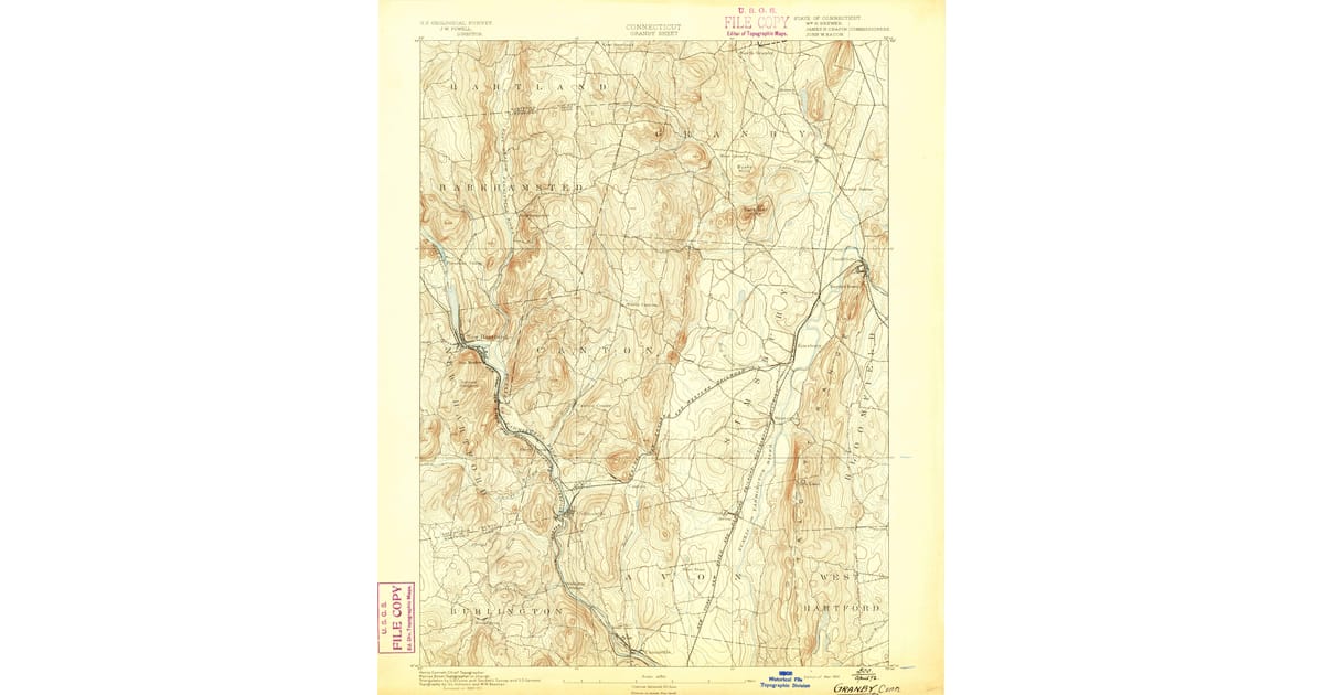 1800s (19th Century) Maps of Canton, CT | Pastmaps