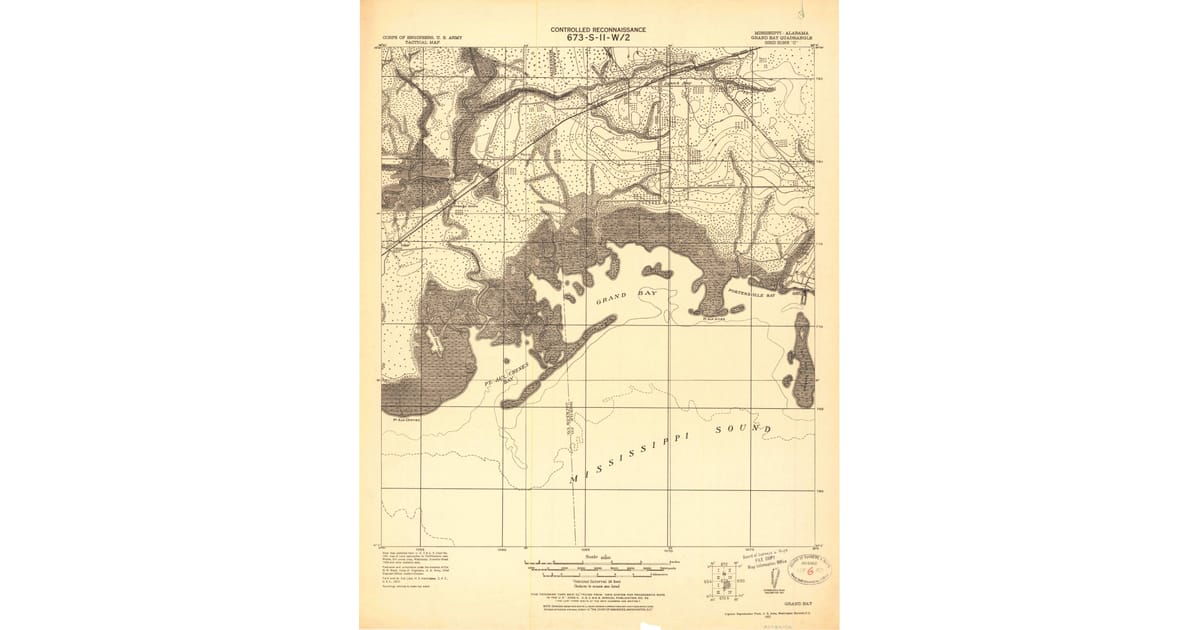 1920s Maps of Grand Bay, AL | Pastmaps