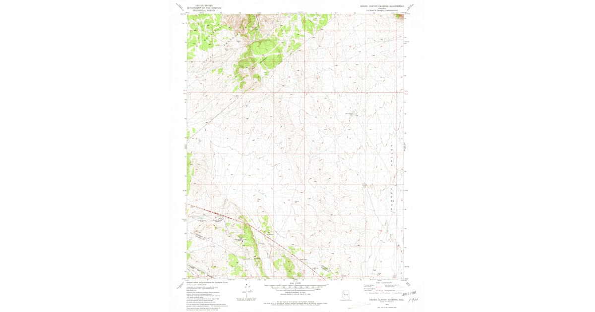 1981 Map of Grand Canyon Caverns, Coconino County, AZ — High-Res | Pastmaps