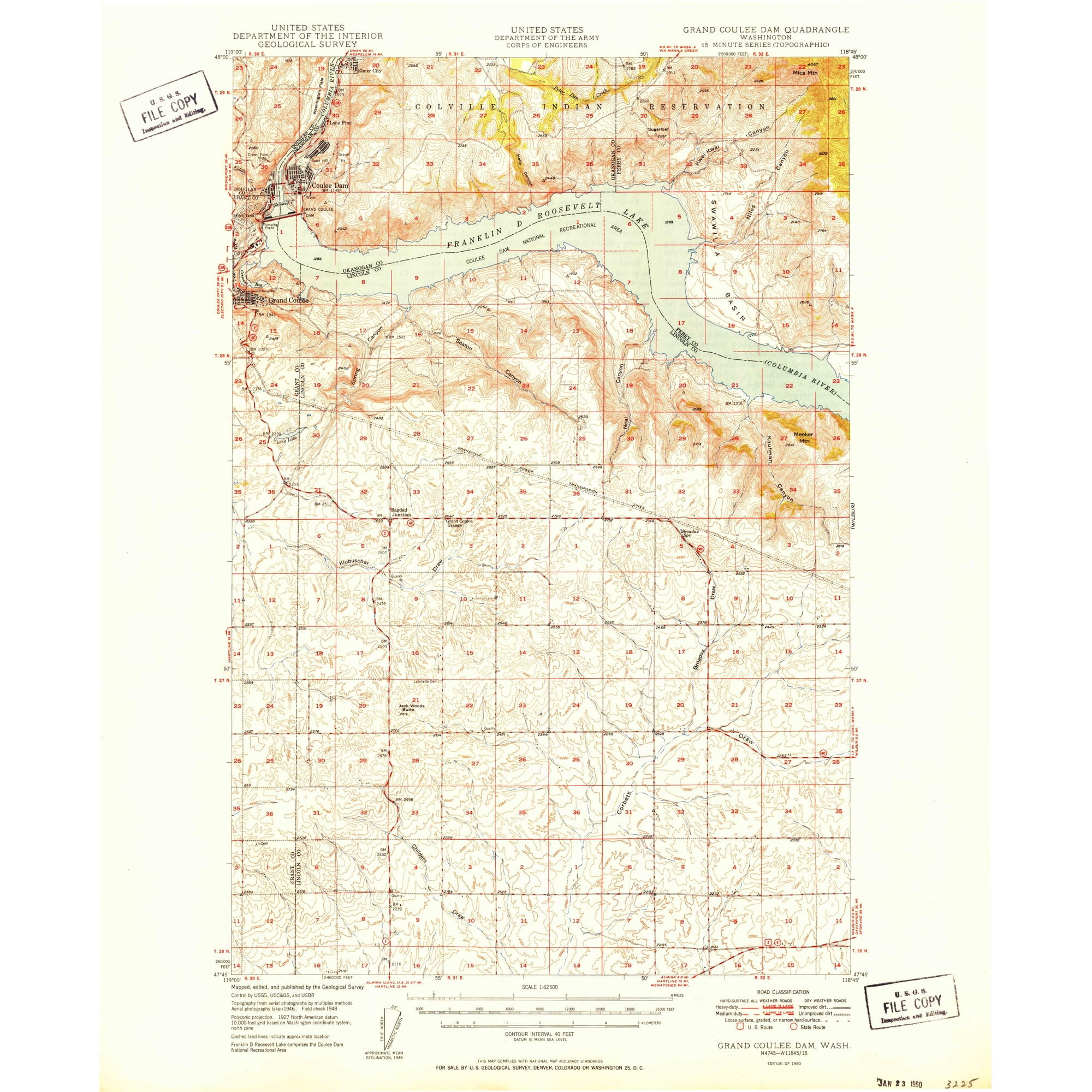 Grand Coulee Dam Map