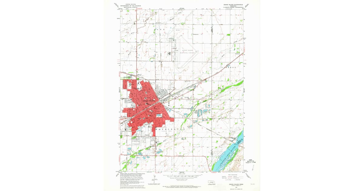 1962 Map of Grand Island, NE — High-Res | Pastmaps