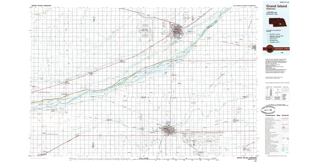 1980s Maps of Kearney County, NE | Pastmaps