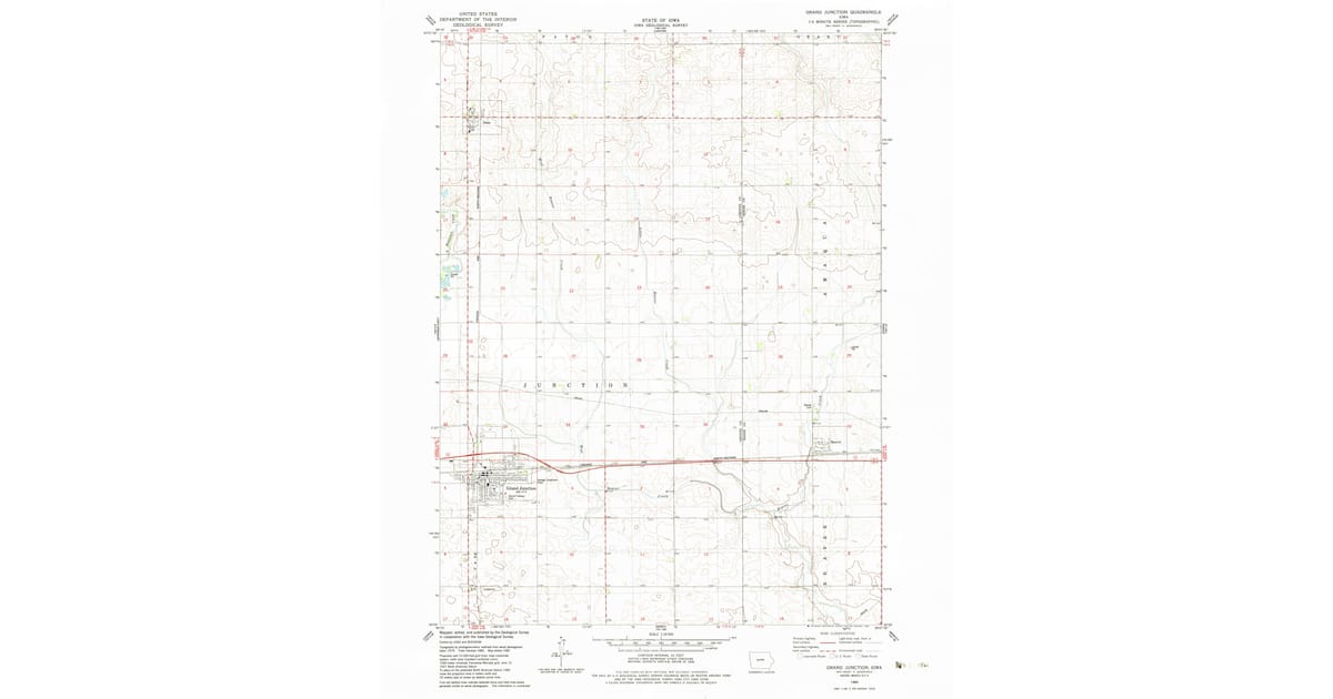 1982 Map of Grand Junction, IA — High-Res | Pastmaps