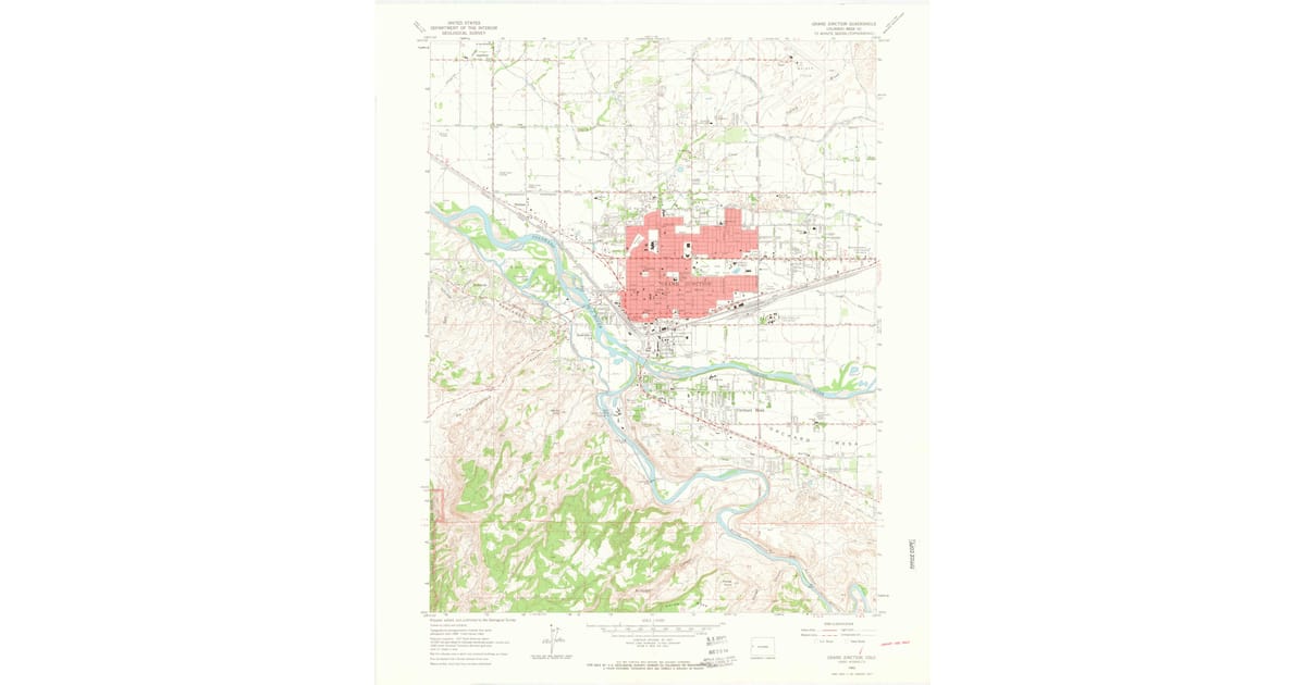 1962 Map of Grand Junction, CO — High-Res | Pastmaps