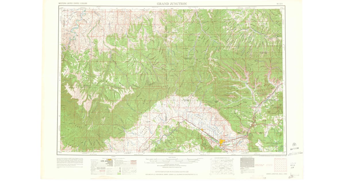 1965 Map of Grand Junction, CO — High-Res, 1965 Print #2 | Pastmaps