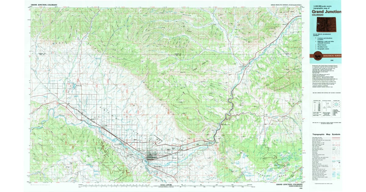 1980s Maps of Mesa, CO | Pastmaps