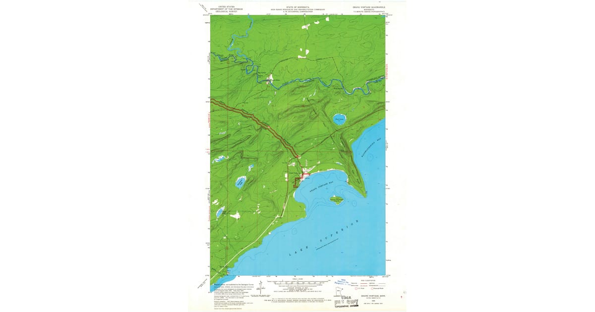 1959 Map of Grand Portage, Cook County, MN — High-Res | Pastmaps