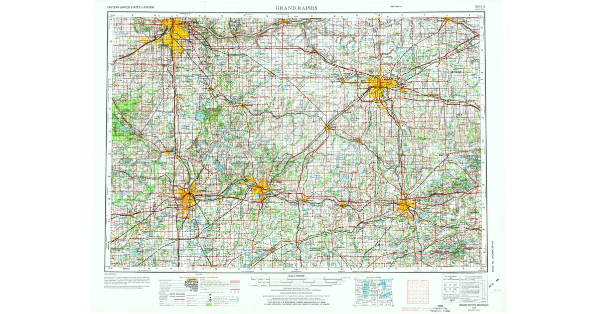 1950s Maps of Charlotte, MI | Pastmaps