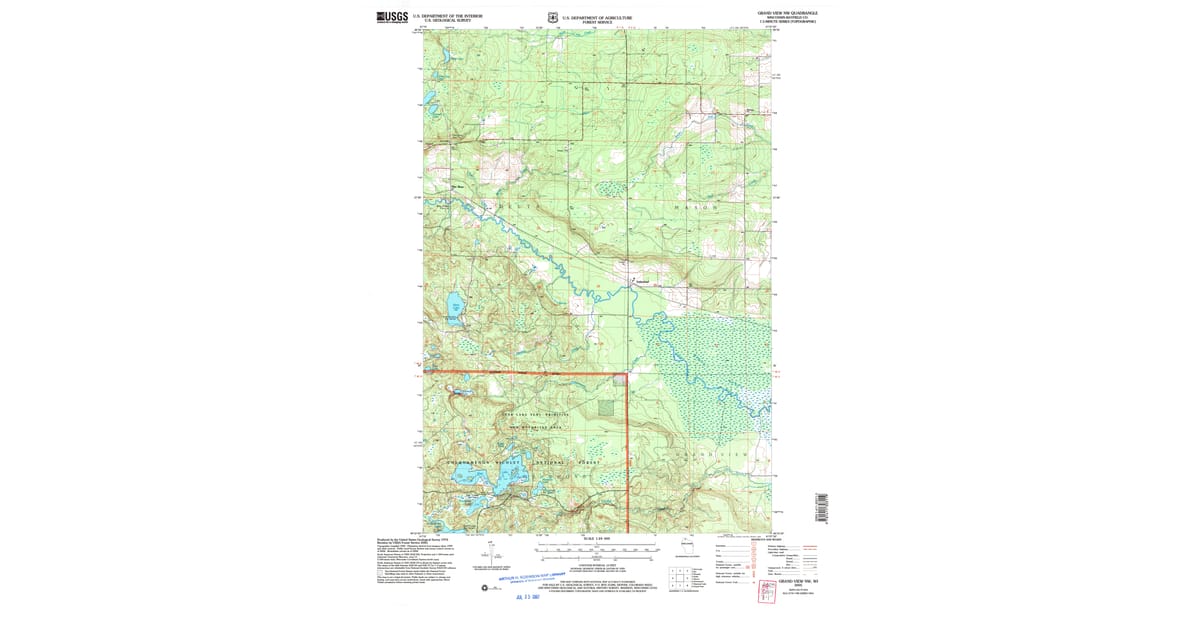 2005 Map of Grand View NW, Bayfield County, WI — High-Res | Pastmaps