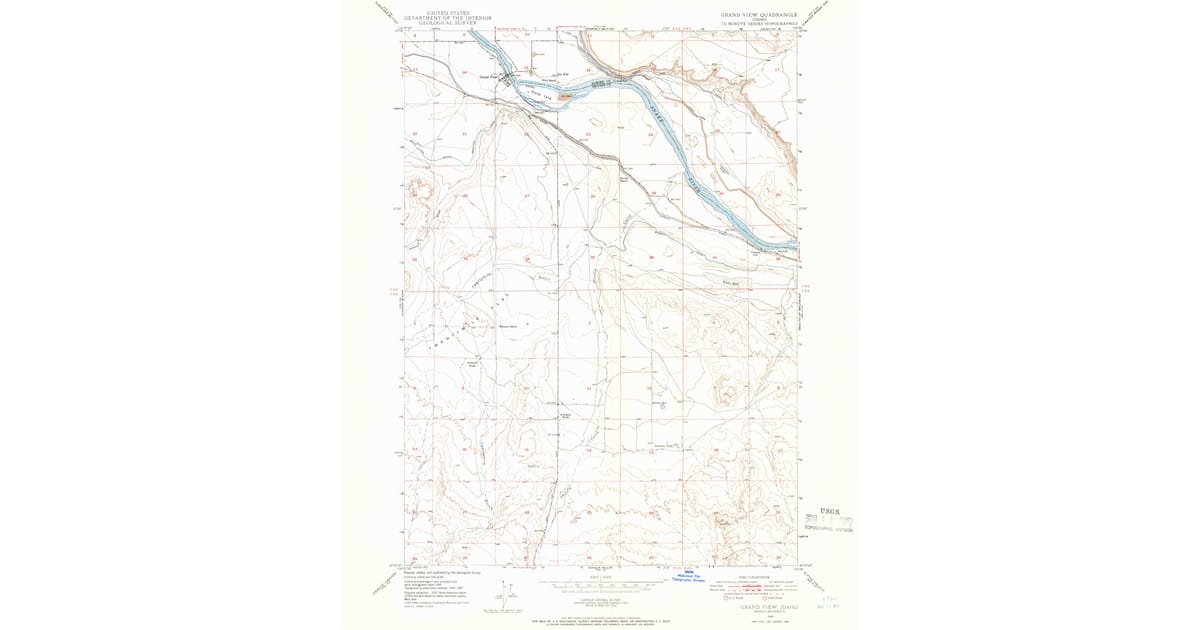 1947 Map of Grand View, ID — High-Res | Pastmaps