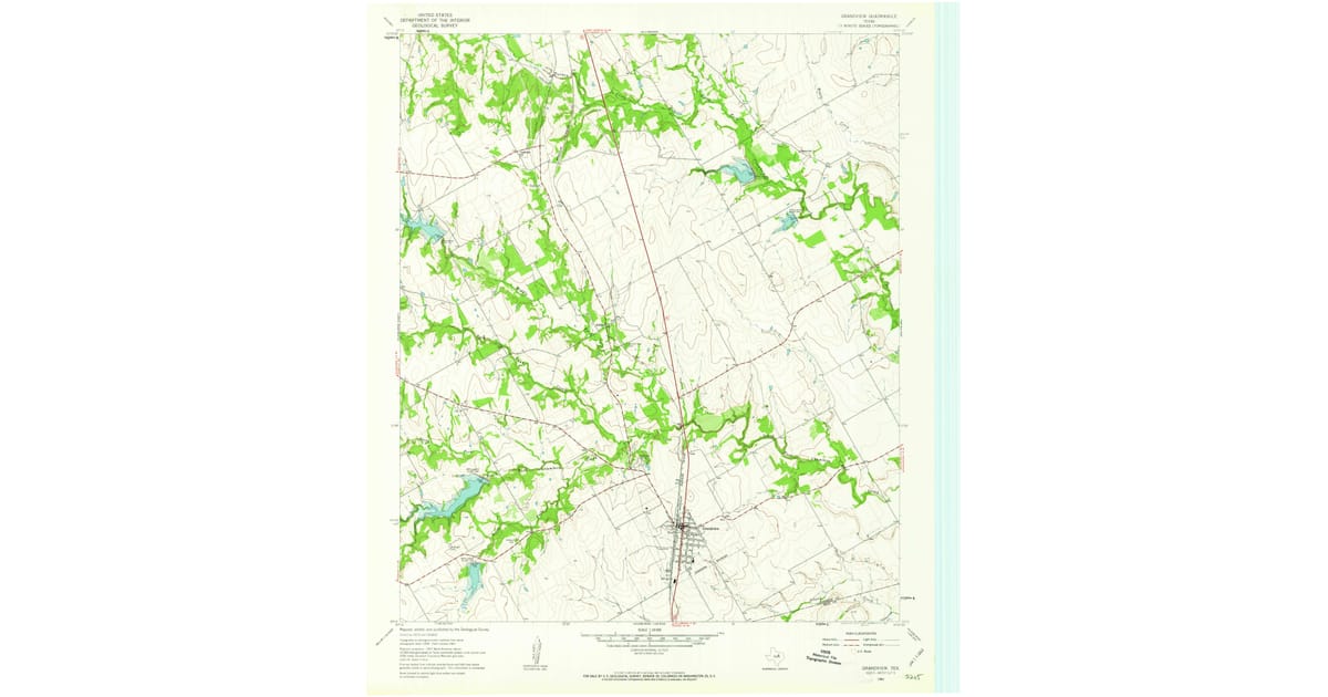 1961 Map of Grandview, TX — High-Res | Pastmaps