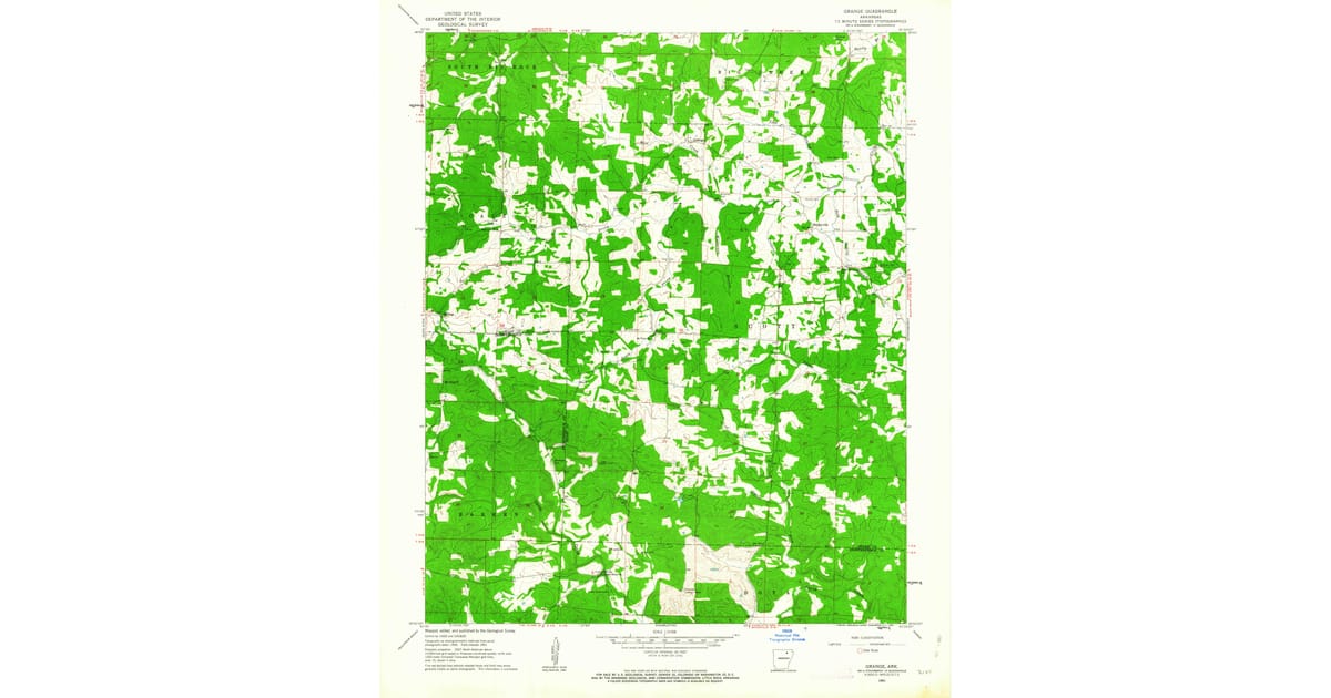 1961 Map of Grange, Sharp County, AR — High-Res | Pastmaps