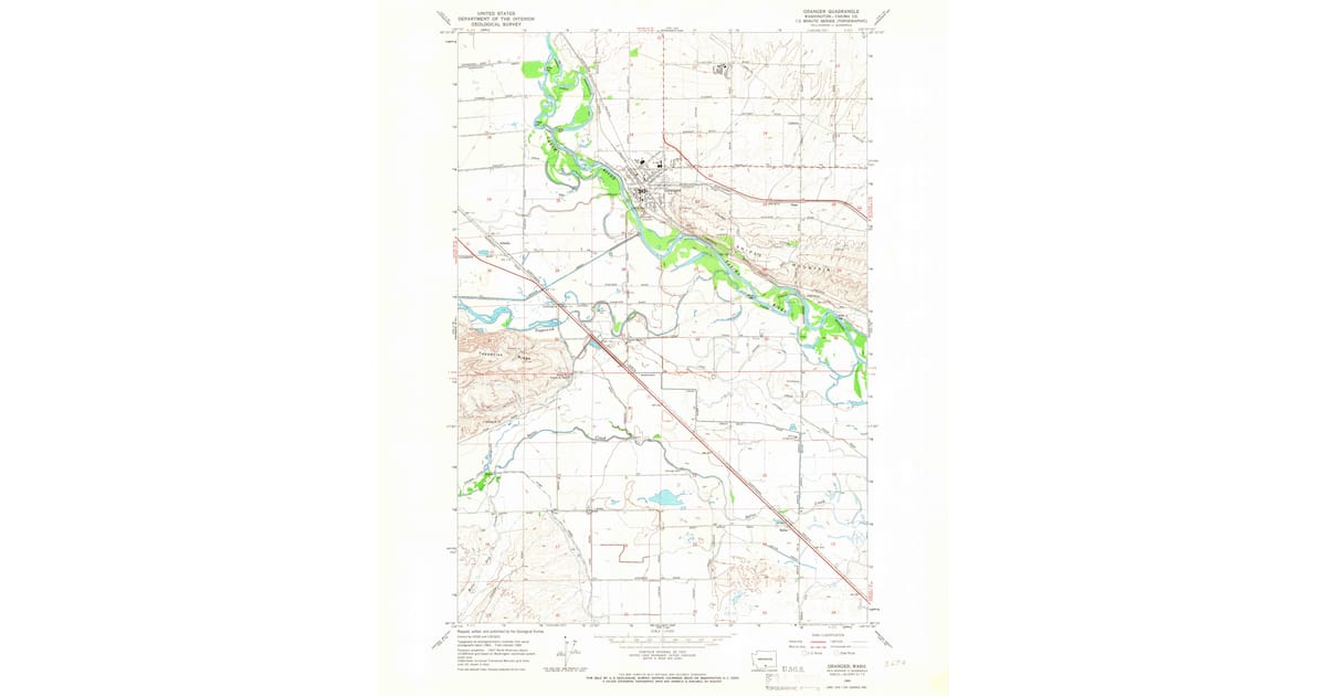 1965 Map of Granger, WA — High-Res | Pastmaps