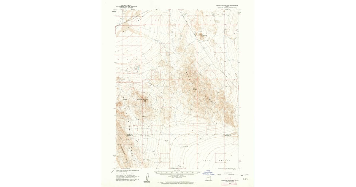 1960 Map of Granite Mountain, Juab County, UT — High-Res | Pastmaps