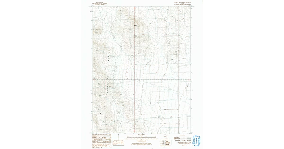 1991 Map of Granite Mountain, Juab County, UT — High-Res | Pastmaps